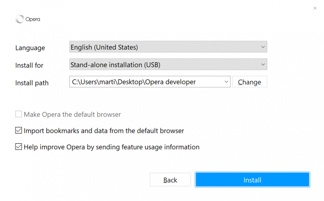 Opera 57 new installer user interface | ComTek Computer Services Inc.